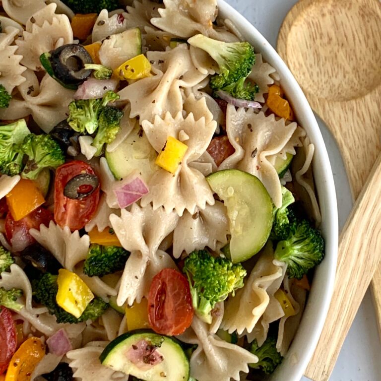 Gluten Free Veggie Pasta Salad (Dairy Free too)