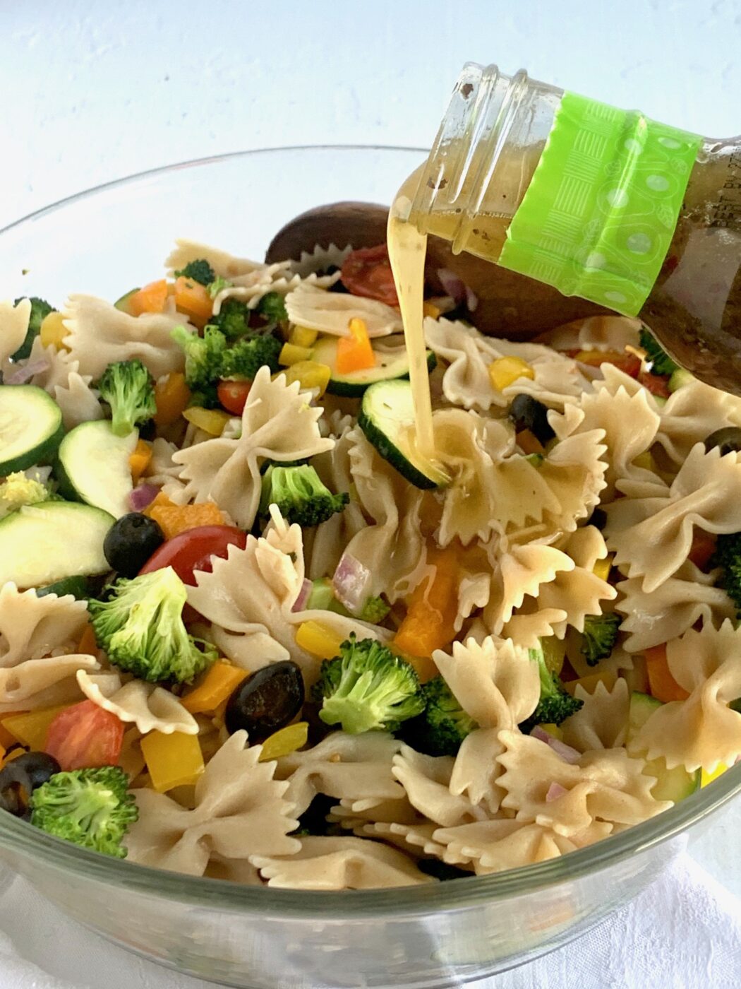 Gluten Free Veggie Pasta Salad (Dairy Free too)