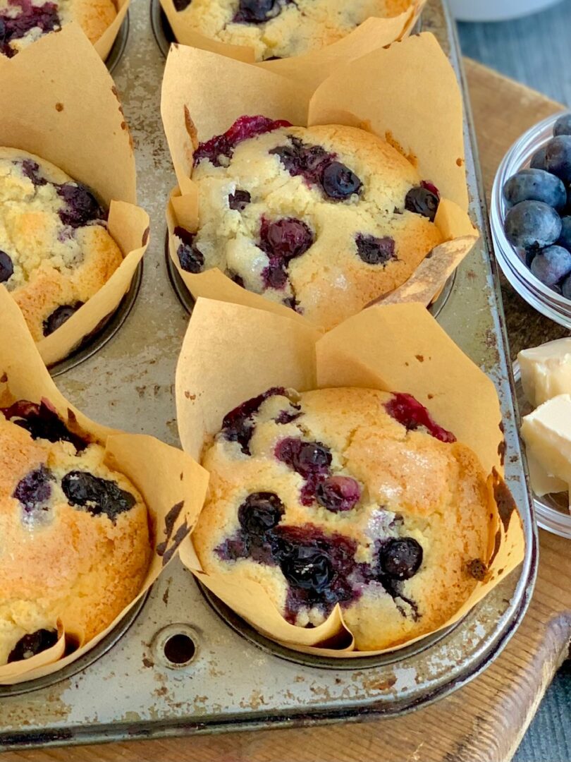 The Best Gluten Free Blueberry Muffins (Dairy Free too!)