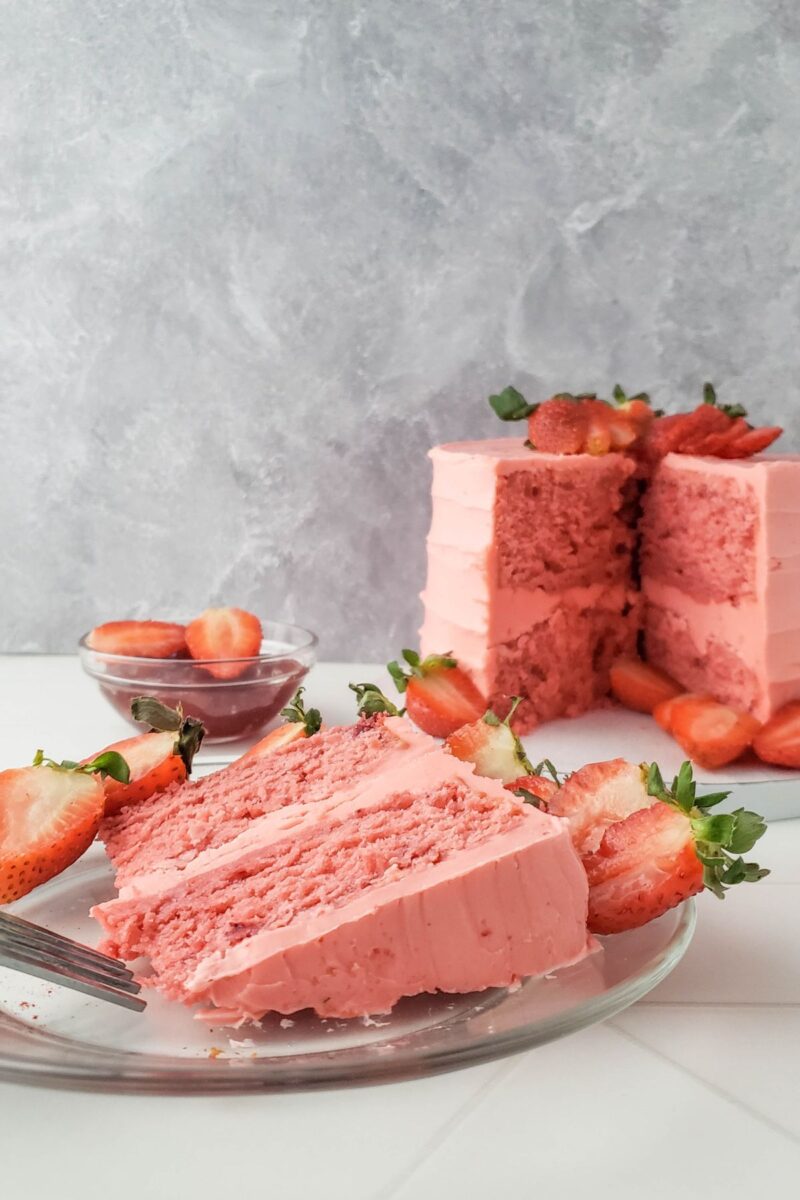 Layered Strawberry Cake