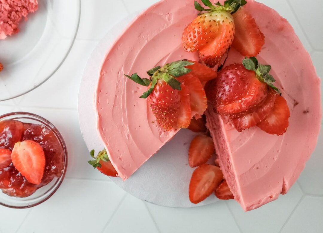 Layered Strawberry Cake