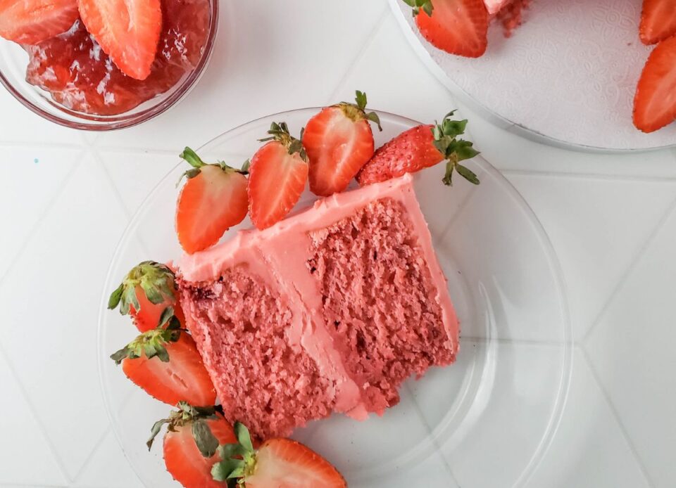 Layered Strawberry Cake